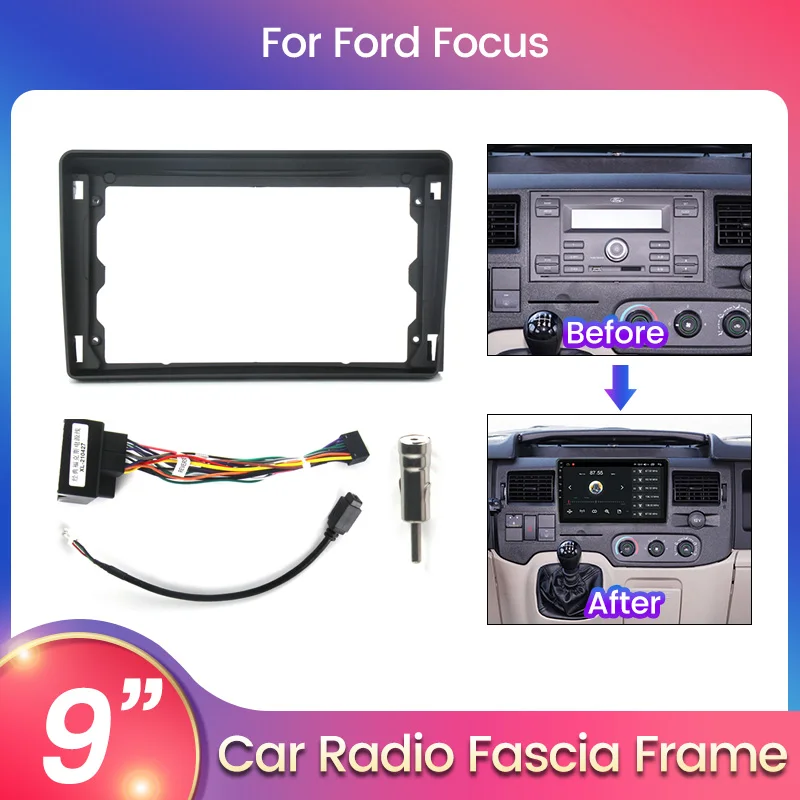 2Din-Android-Car-Radio-Frame-For-Ford-Focus-2-Mondeo-S-C-Max-Kuga ...