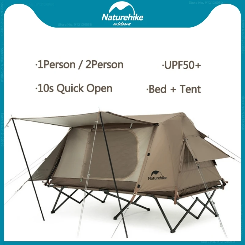 Naturehike Camping Tent With Camp Bed Outdoor Travel Roof Top Tent Ward ...