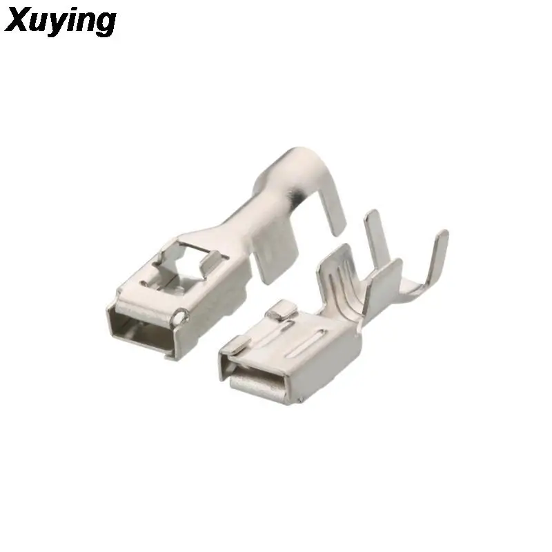 100Pcs-automotive-electronic-fan-terminal-wiring-plug-4-8-mm-spring-tin ...