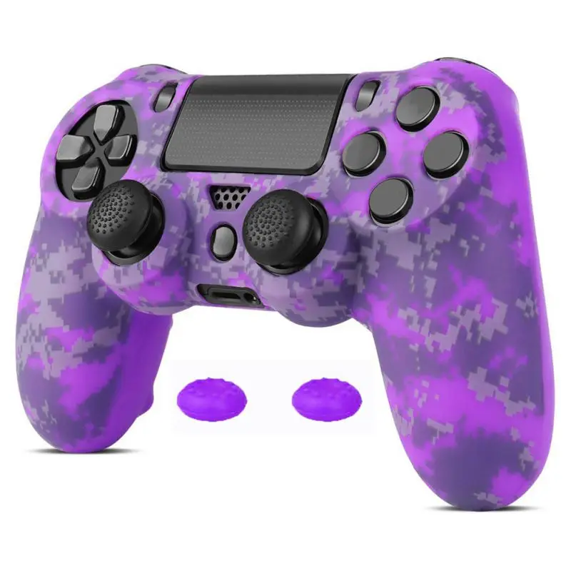 Soft Silicone Case For PS4 Controller Skin Grip Cover Case 2 Thumb ...