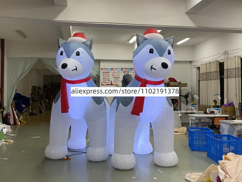 Inflatable Christmas Husky