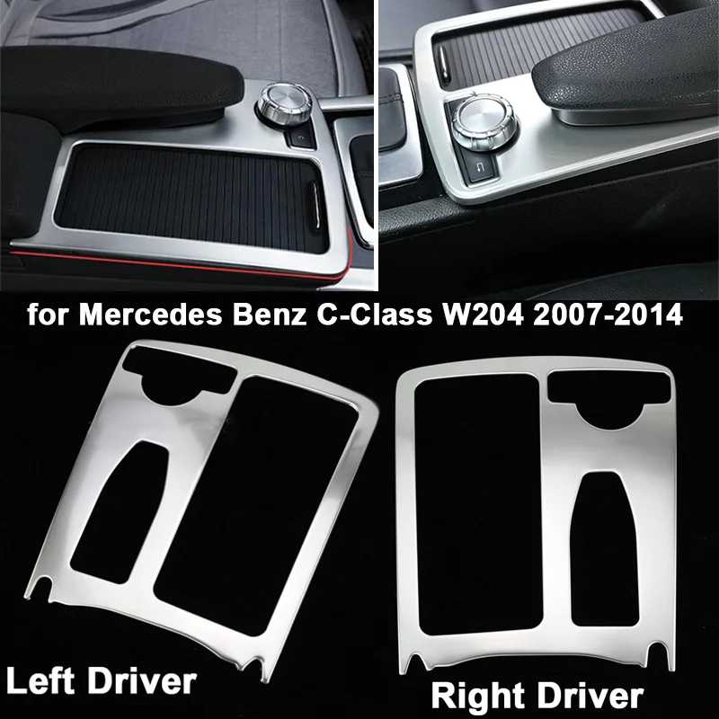 Car Stainless Steel Central Control Cup Holder Cover Trim Decoration ...