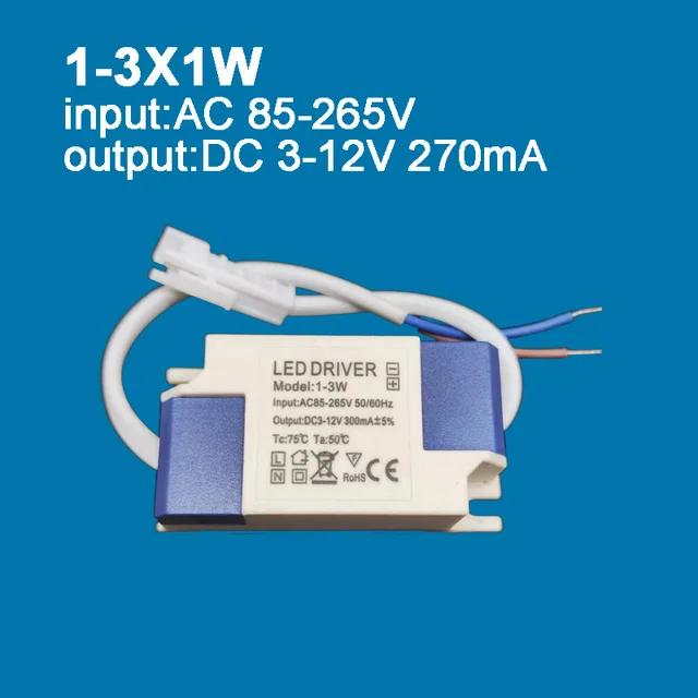 AC 85V - 265V Constant Current Power Supply Driver for 3W - 36W Panel ...