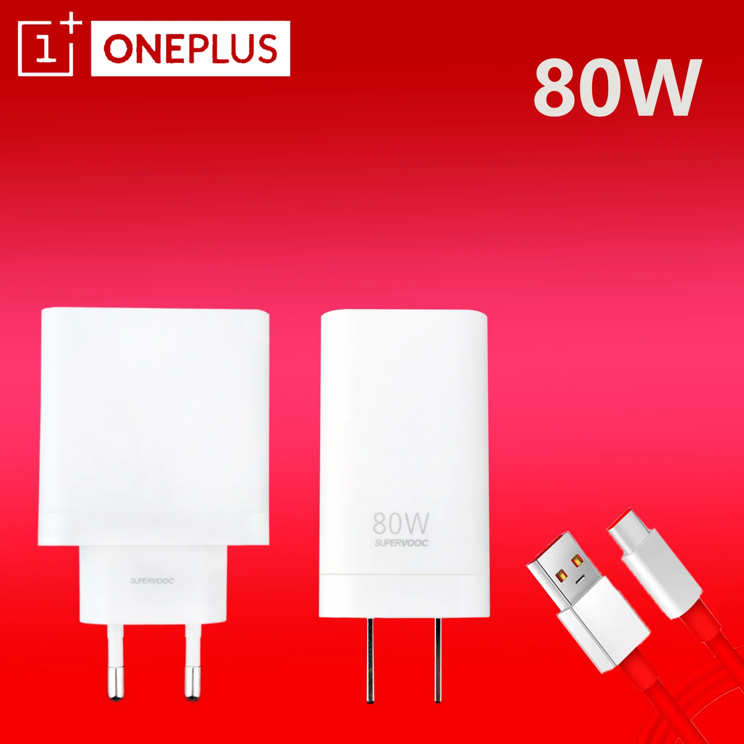 Oneplus 80w Charger Original Supervooc Fast Charging Usb Type C Charge ...