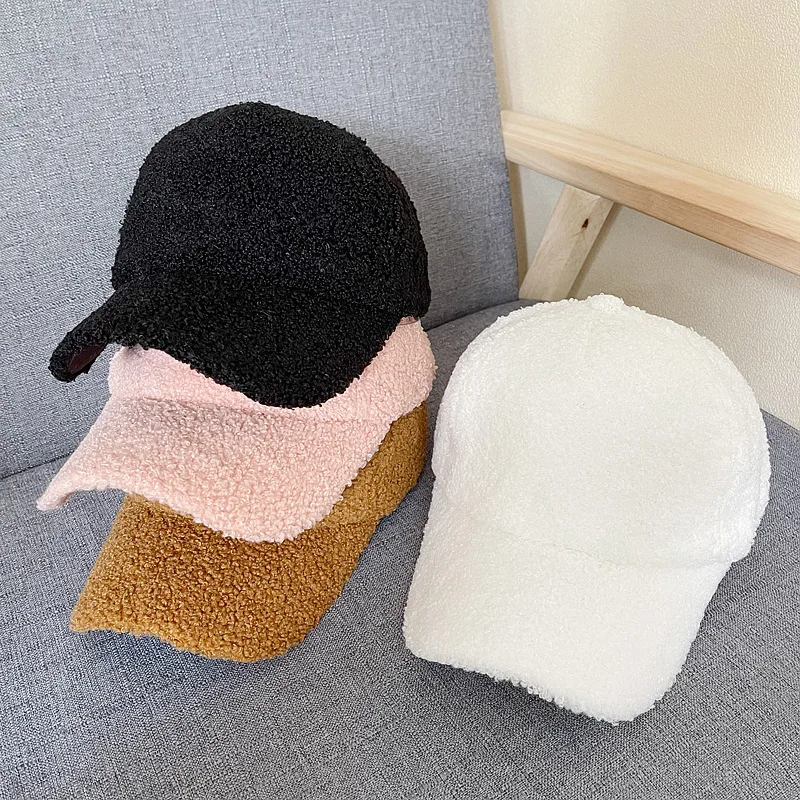New-Winter-Women-Baseball-Cap-Artificial-Lamb-Wool-Hats-Version-Tide ...