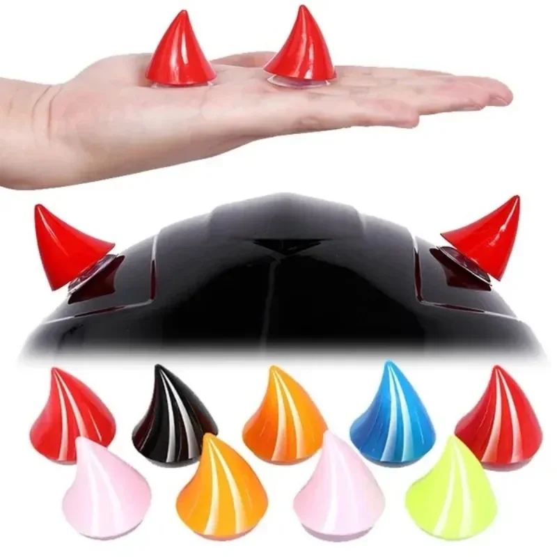 2-1pcs-Helmet-Short-Devil-Horns-Decoration-Stickers-Motorcycle-Bicycle ...