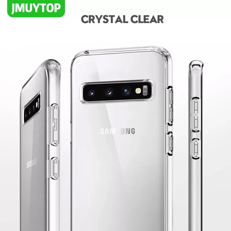 Funda de teléfono transparente de lujo a prueba de golpes para Samsung ...