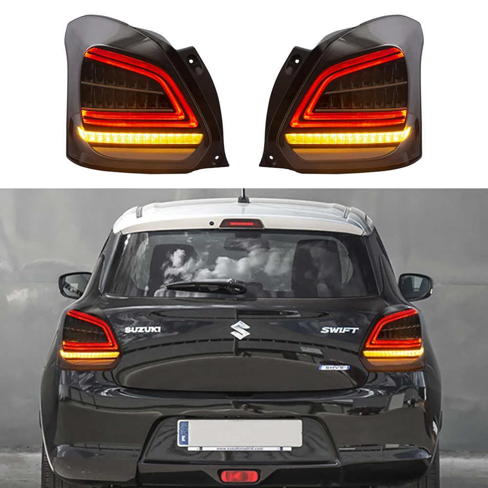 1 Pair Car LED Tail Light Modified Rear Lamp Assembly For Suzuki Swift ...
