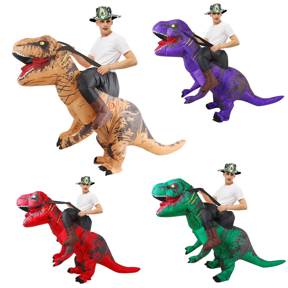 Fancy Mascot Dinosaur Inflatable Costume for Adult Man Woman Ride on ...