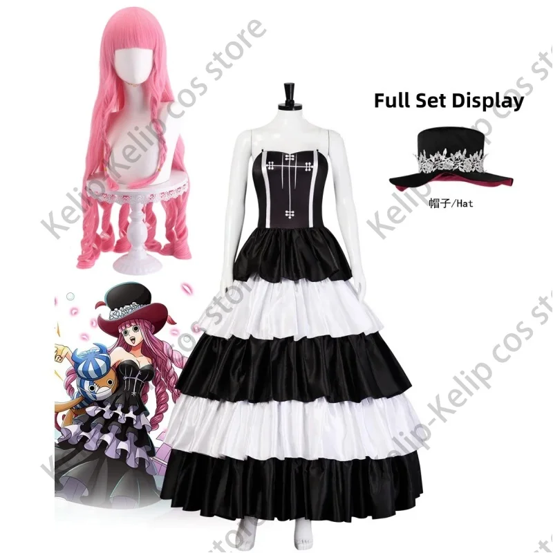 Anime Perona Cosplay Costume Thriller Barque Oka Shichibukai Black ...