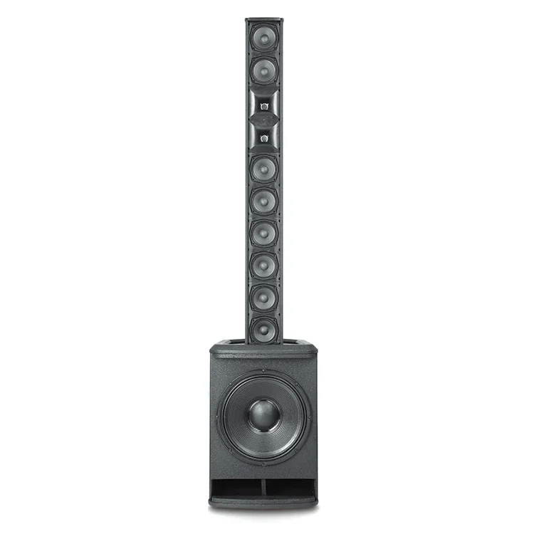 1000Watt Peak 5 Inch Active Stereo Speaker Outdoor Line Array Tower PA ...