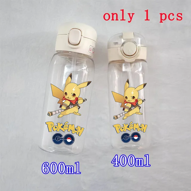 600ml/400ml Pokemon Charizard Water Cup Pikachu Transparent Plastic ...