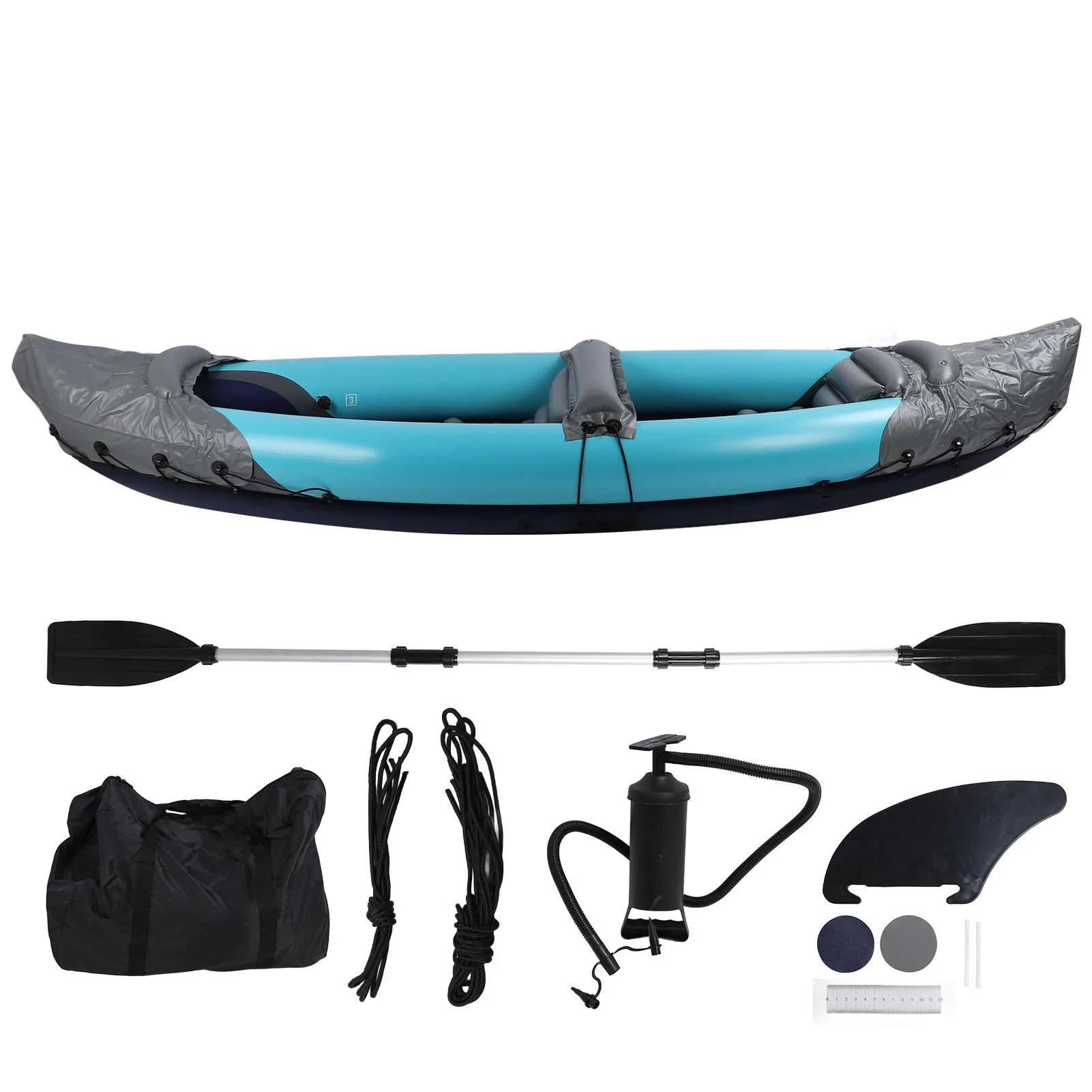 2 Person Foldable Kayak Portable Sunlight Thickened PVC Inflatable ...