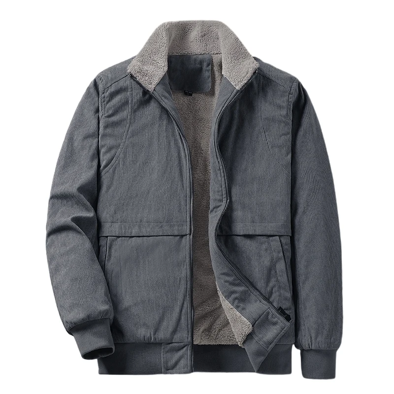 Chaqueta-de-invierno-cl-sica-para-hombre-abrigo-forrado-de-lana-ropa-de ...