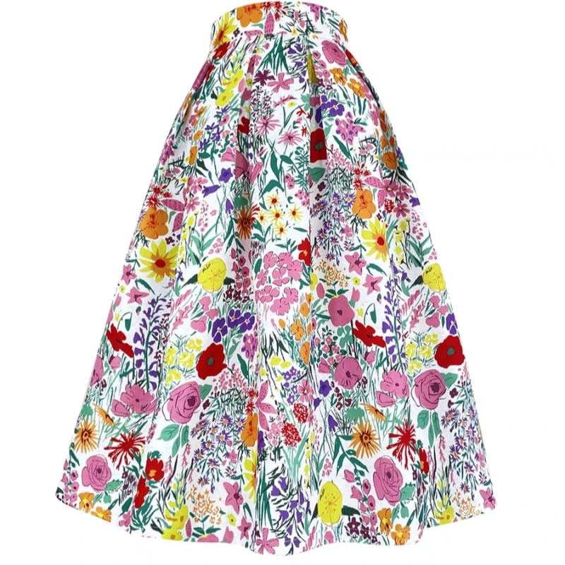 Women-s-High-Waist-Long-Jacquard-Midi-Skirt-Elegant-Vintage-Skirt ...