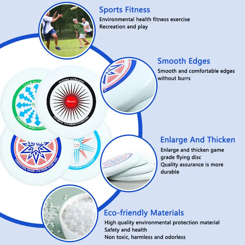 Ultimate Flying Plastic Handle Plates, Adult Flying Disc, 11 – Outdoor ...