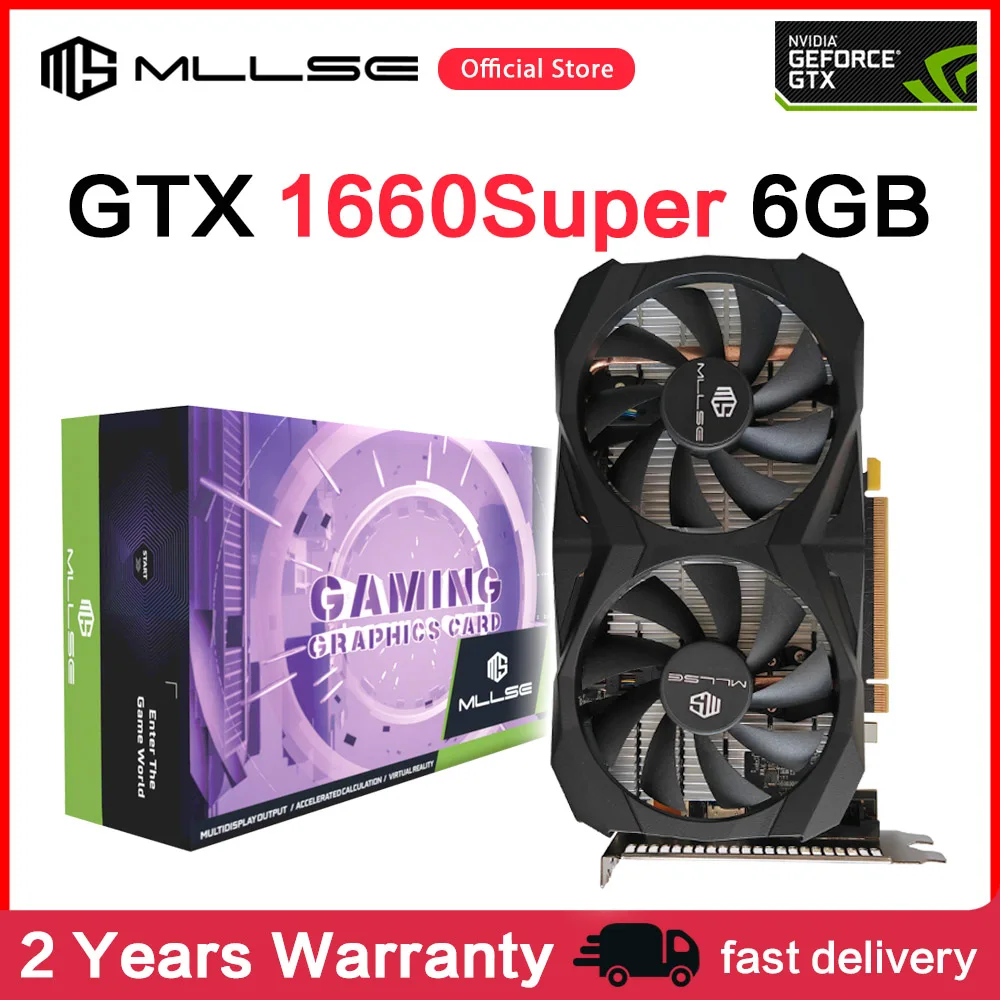 Mllse Graphics Card Gtx 1660 1660 Super 1660 Ti 6gb Gddr6 192 Bit Pci-e 3.0×16 Gaming Gpu Gtx ...