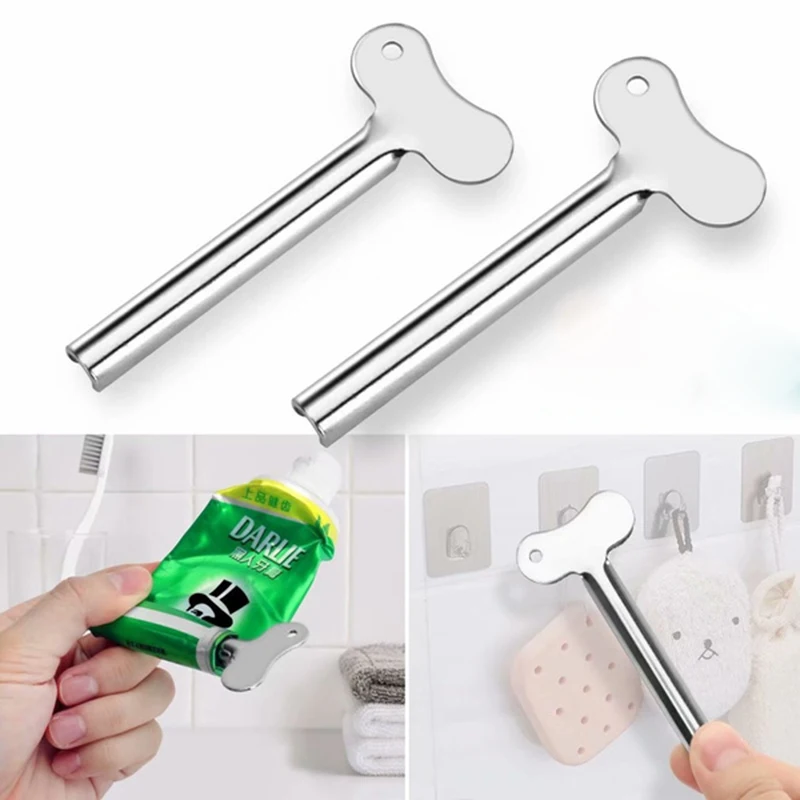 Metal Toothpaste Squeezer Stainless Steel Tube Squeezer Key Roller Tube ...