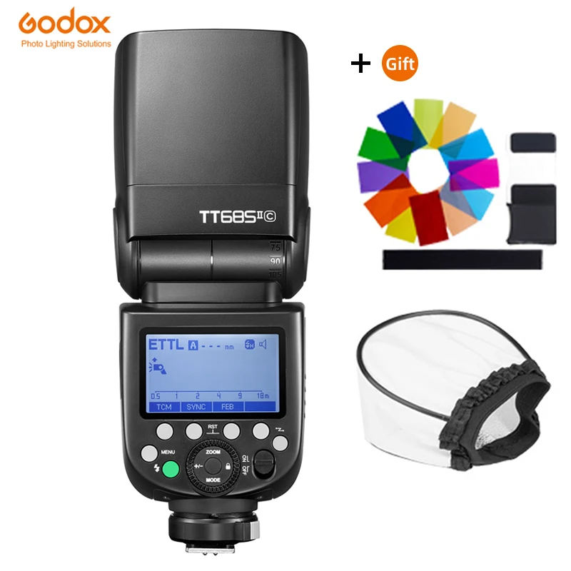 Godox Tt685ii Tt685 Ii Flash Speedlite Ttl Hss Embutido 2.4g Sem Fio X ...