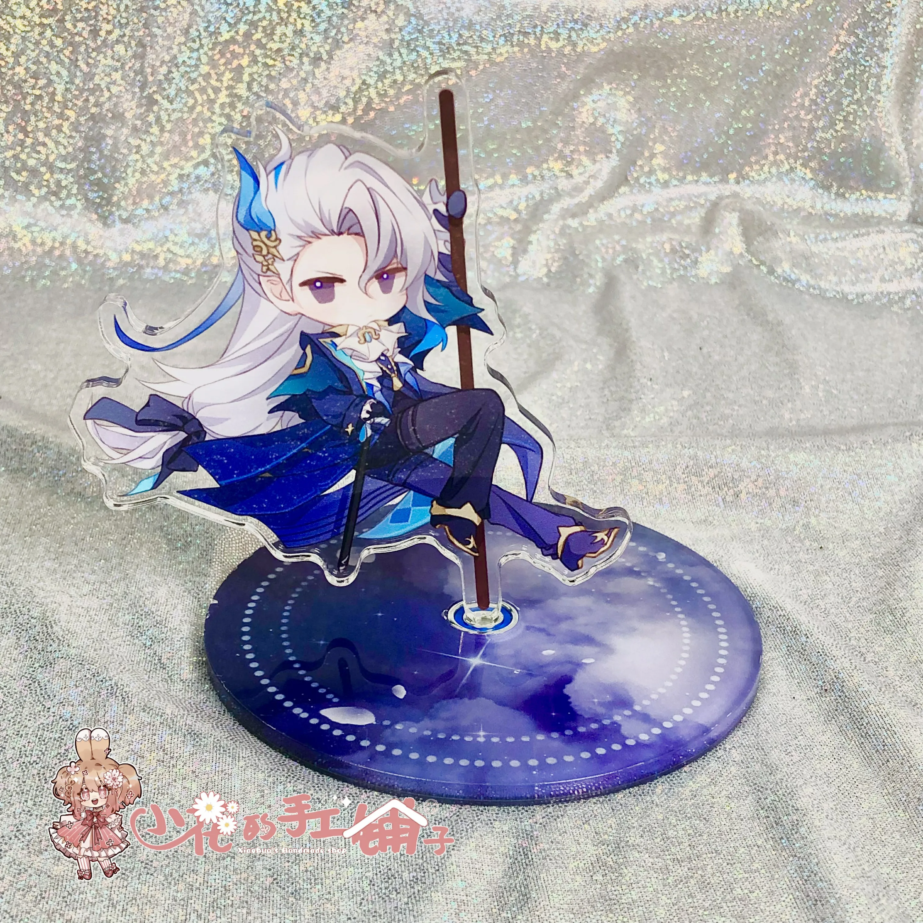 Anime-Genshin-Impact-Neuvillette-Cartoon-Acrylic-Rotate-Q-Version-Stand ...