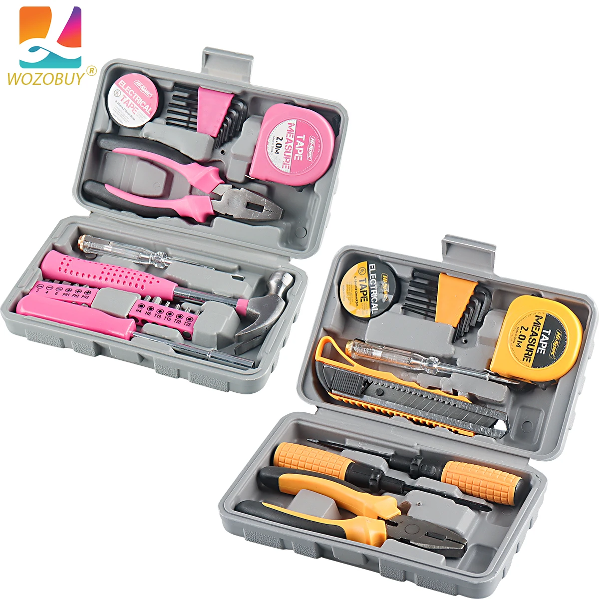 hand-tool-set-Household-Tools-Set-Pink-Tool-Box-Set-Home-Small-Kit-All ...