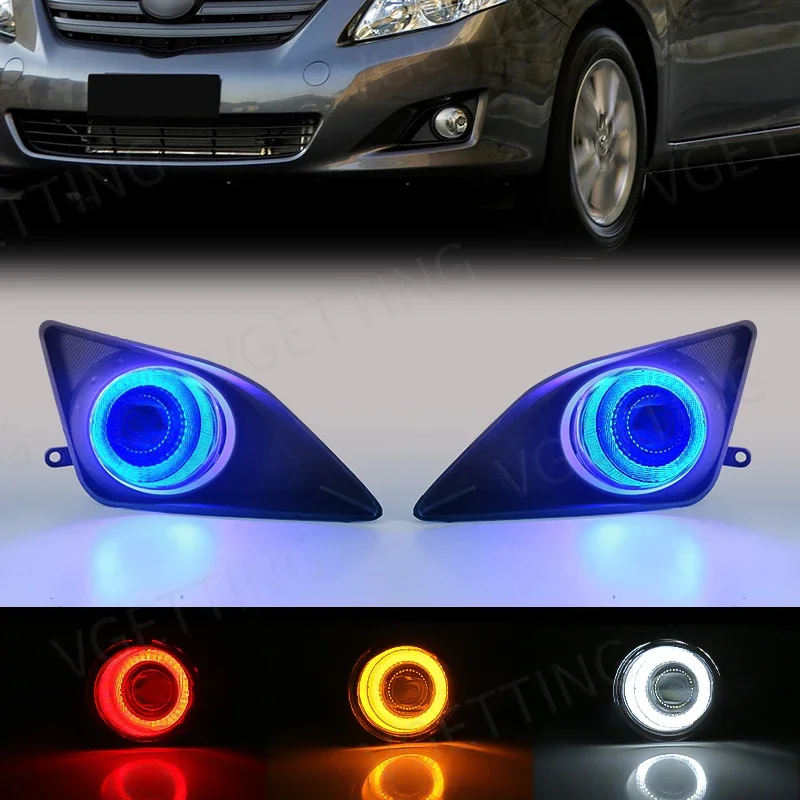 For Toyota Corolla Altis 2008 2009 2010 Angel Eyes Fog Lamps LED ...