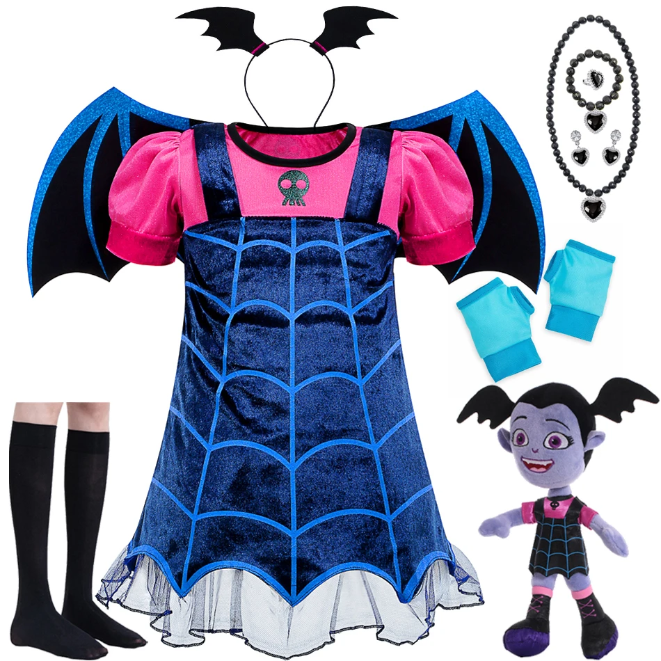Girls-Halloween-Vampirina-Cosplay-Costume-Kids-Vampire-Disguise-Dress ...