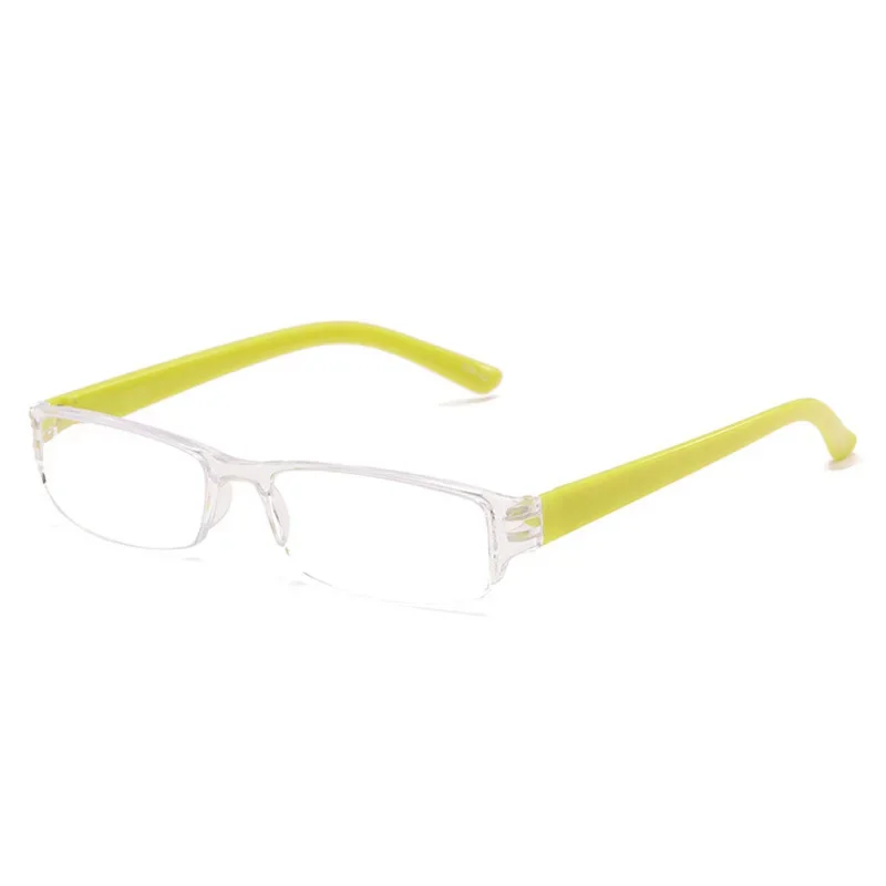 Unisex Ultralight Transparent Silver Resin Lens Plastic Colorful Frame ...