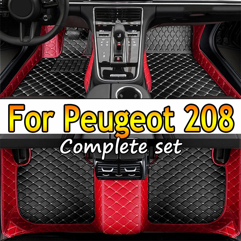 Car-Floor-Mats-For-Peugeot-208-A9-2012-2018-Carpets-Luxury-Leather-Mat ...