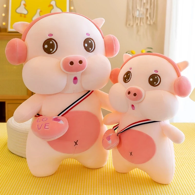 Cute Cartoon Pig With Big Eyes