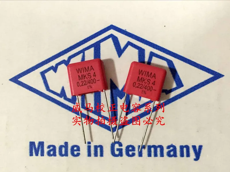 10pcs/20pcs Alemanha WIMA capacitor MKS4 400V0.22UF 400V224 220n P: 10 ...
