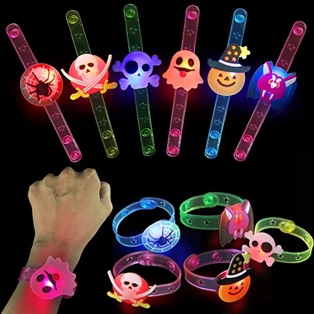 LED-Halloween-Rings-Glowing-Pumpkin-Ghost-Skull-Spider-Finger-Luminous ...