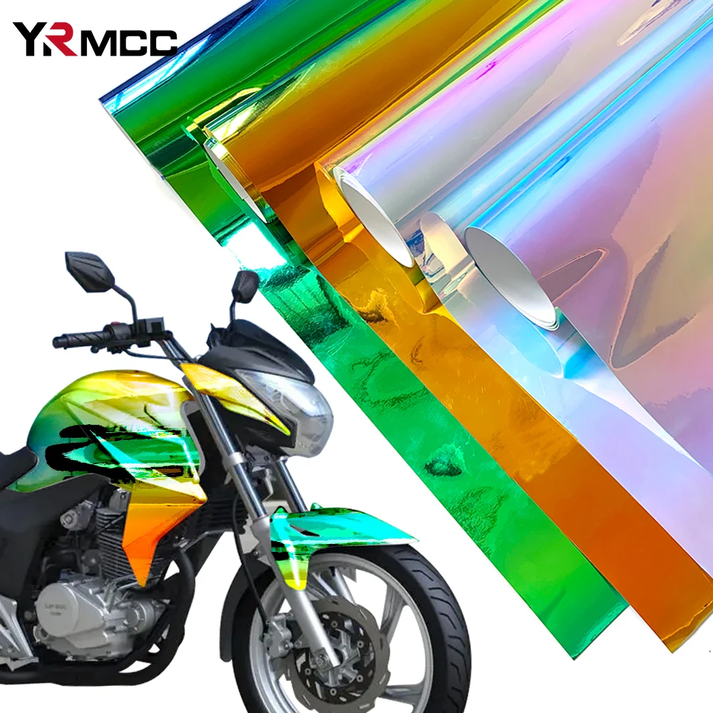 Motorcycle Rainbow Sticker 135cm Laser Plating Vinyl Film Motorcycle ...