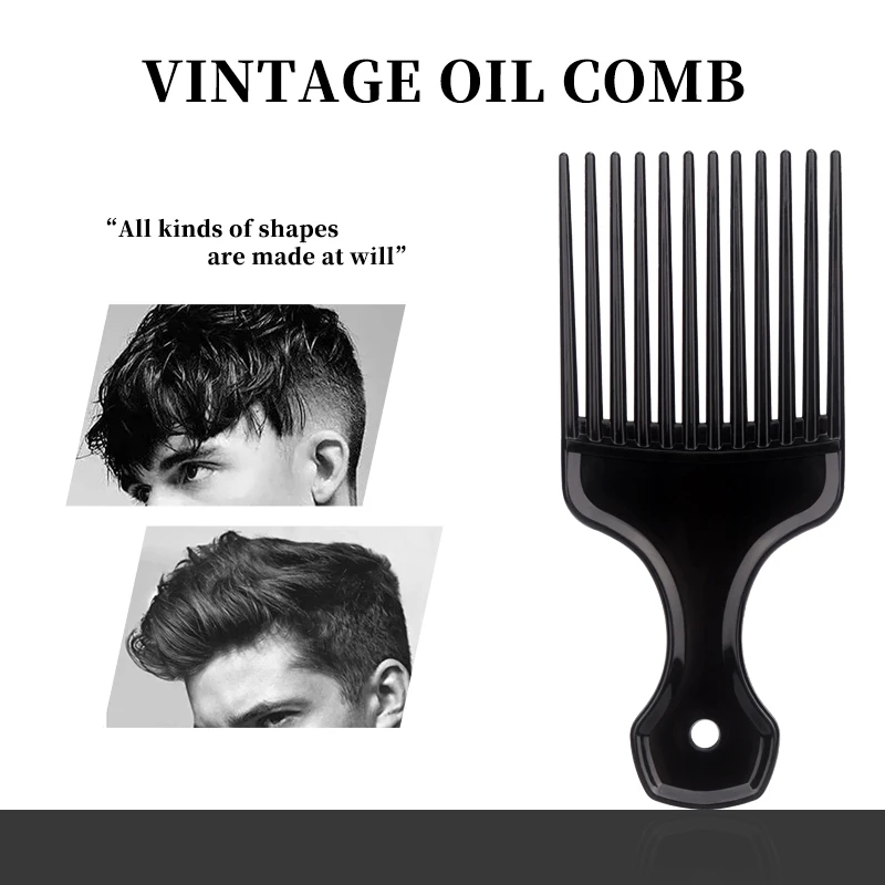 Black-Wide-Teeth-Brush-Pick-Comb-Fork-Hairbrush-Insert-Hair-Pick-Comb ...