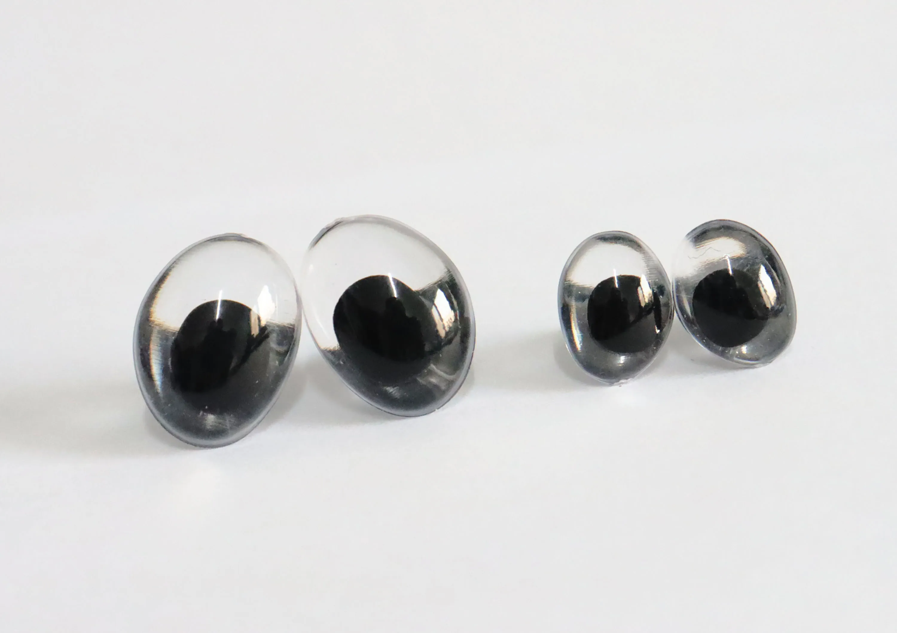20pair 9x12mm 13x18mm clear oval shape toy safety eyes with handpress ...