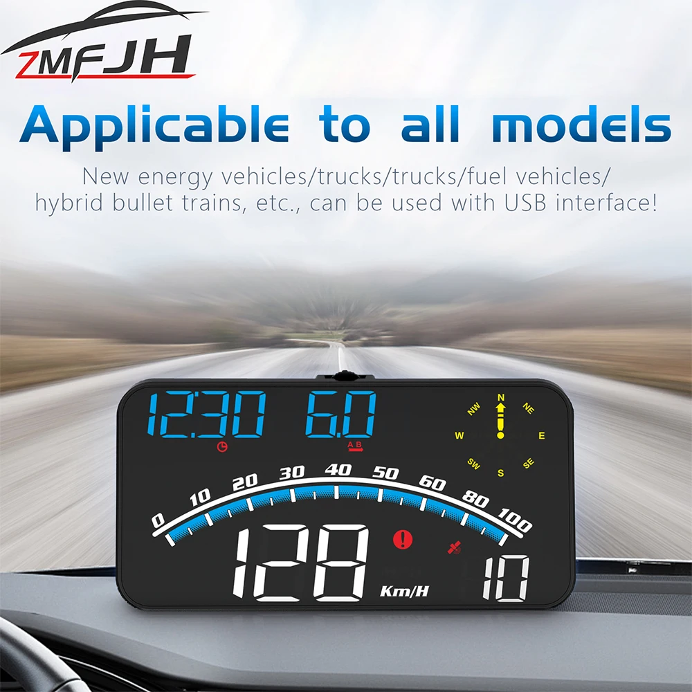 GPS-Car-Head-Up-Display-For-HUD-On-Board-Computer-Speed-Meter-KMH-MPH ...