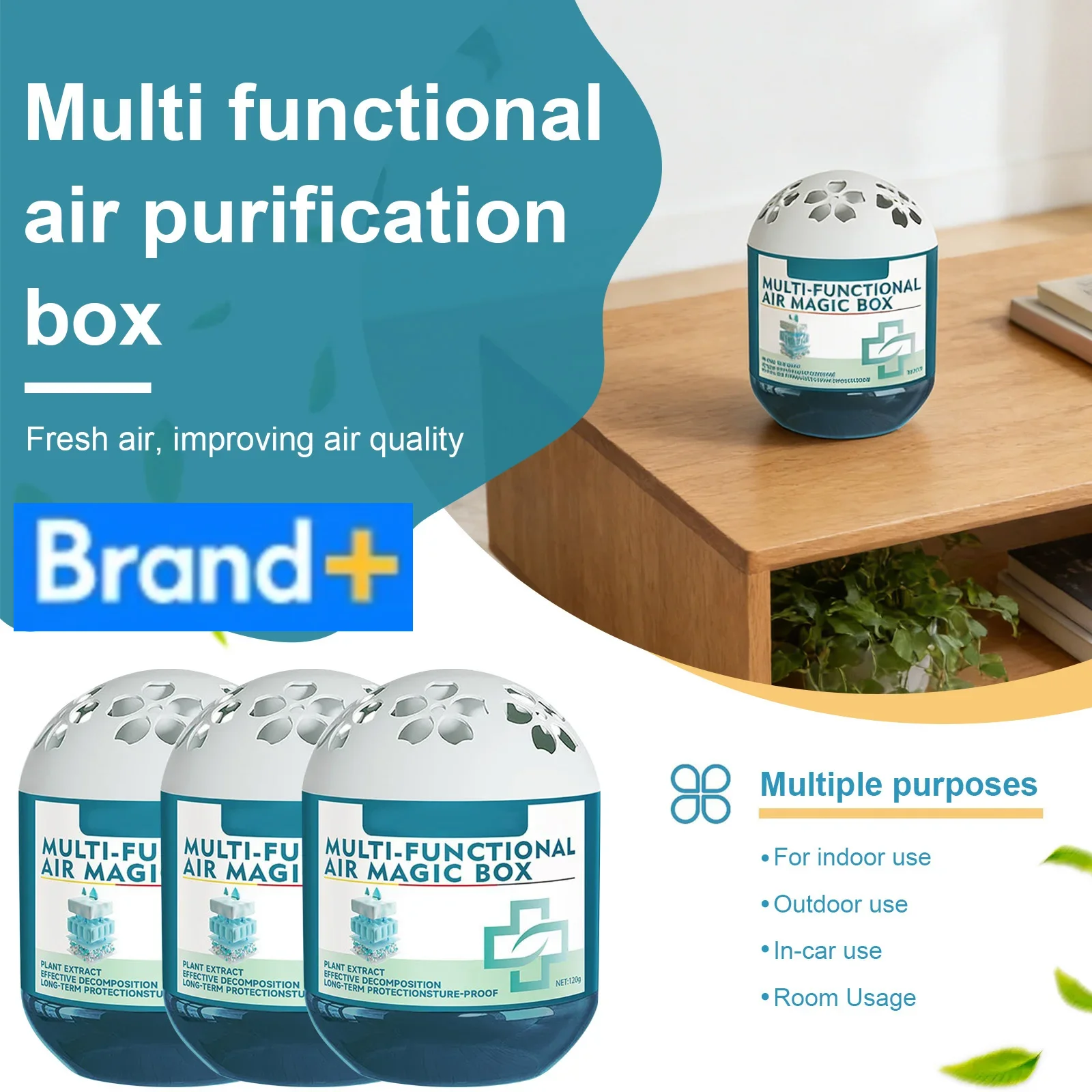 120g Air Purifying Magic Box - Phthalate-Free Indoor Dust Removal Pods ...