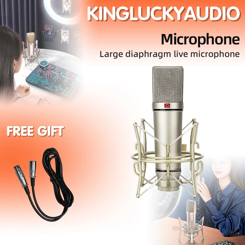 Kinglucky-Condenser-Microphone-Professional-Microphone-Full-Metal-Body ...