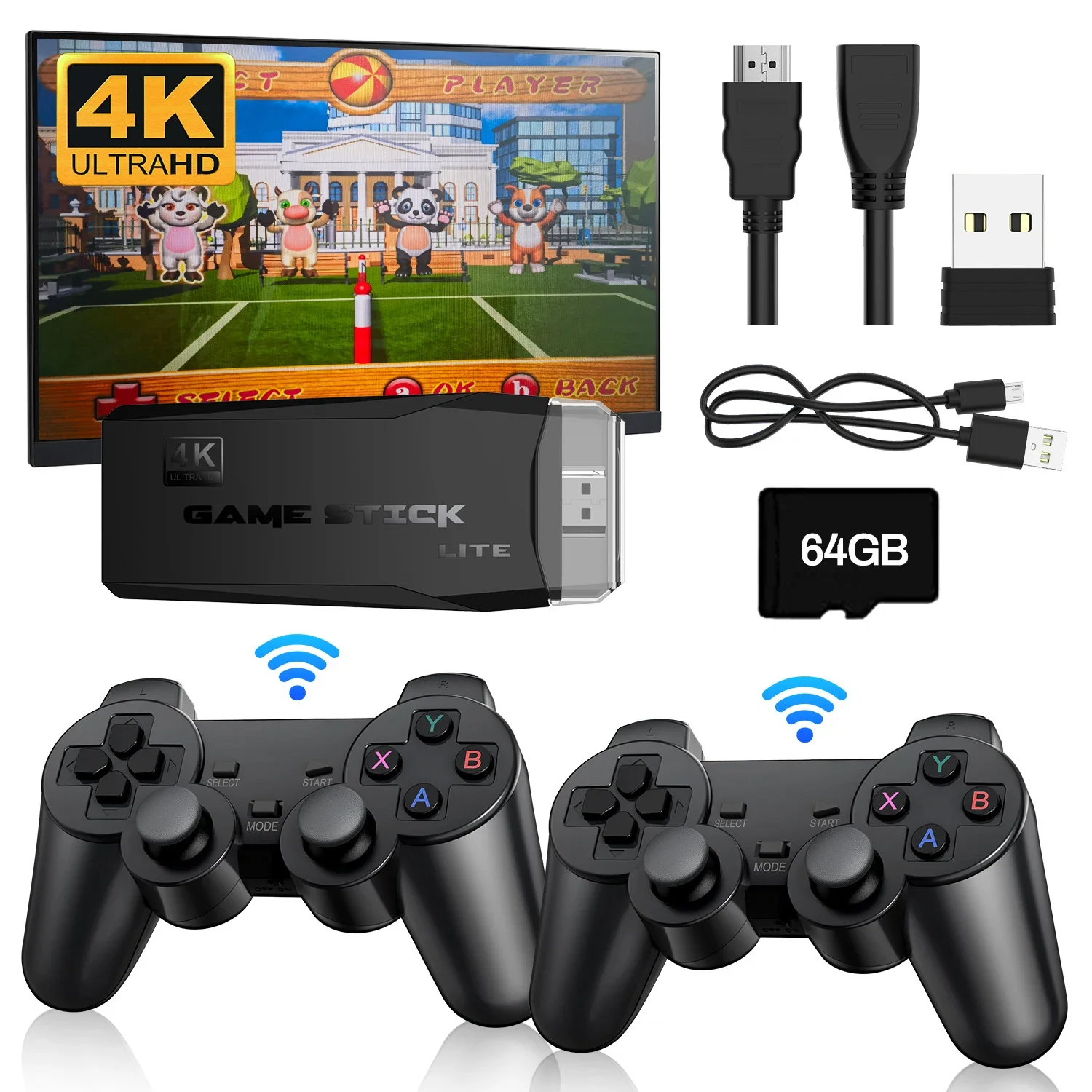 Retro-Console-Plug-and-Play-Game-Stick-TV-Game-Console-with-2-Game ...