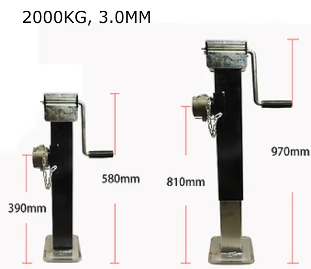 트레일러 잭 핸드 가이드 휠, 농업 도구 지지 프레임, 보조 트레일러 바 아웃트리거, 2000kg-5000kg, 1 개