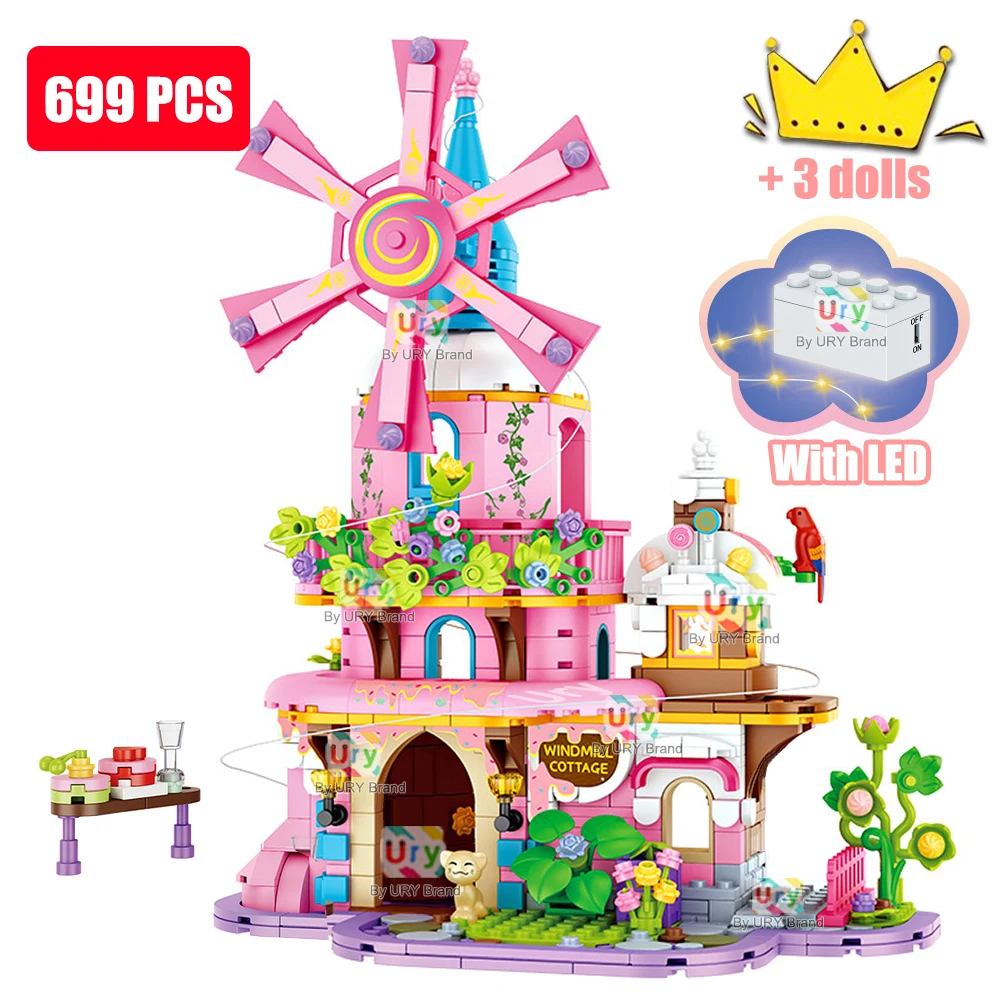 Friends-Princess-Pink-Ice-Royal-Rotating-Windmill-Castle-with-LED-City ...