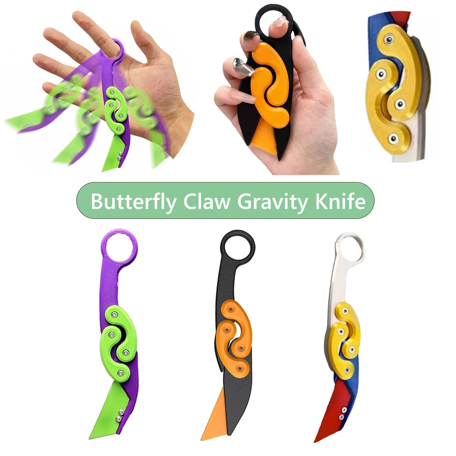 New-HOT-3D-Explosive-Gravity-Folding-Claw-Knife-Butterfly-Claw-Gravity ...