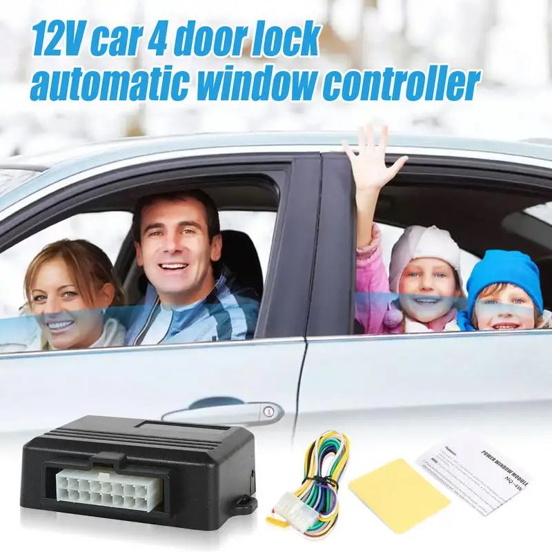 12V Auto Window Closer Module 4-Door Automatic Closing System Anti ...
