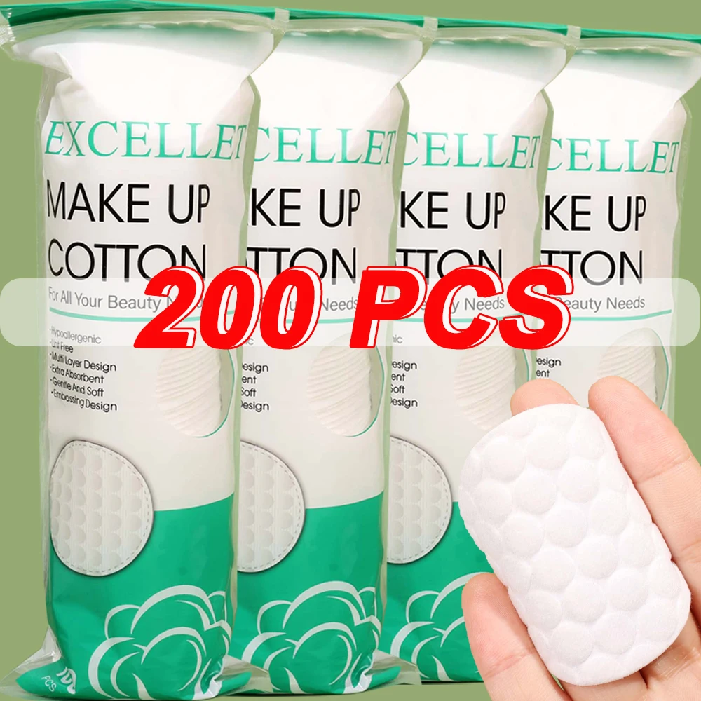 100Pcs/pack Facial Make Up Cosmetic Cotton Pads Soft Round Pearl ...