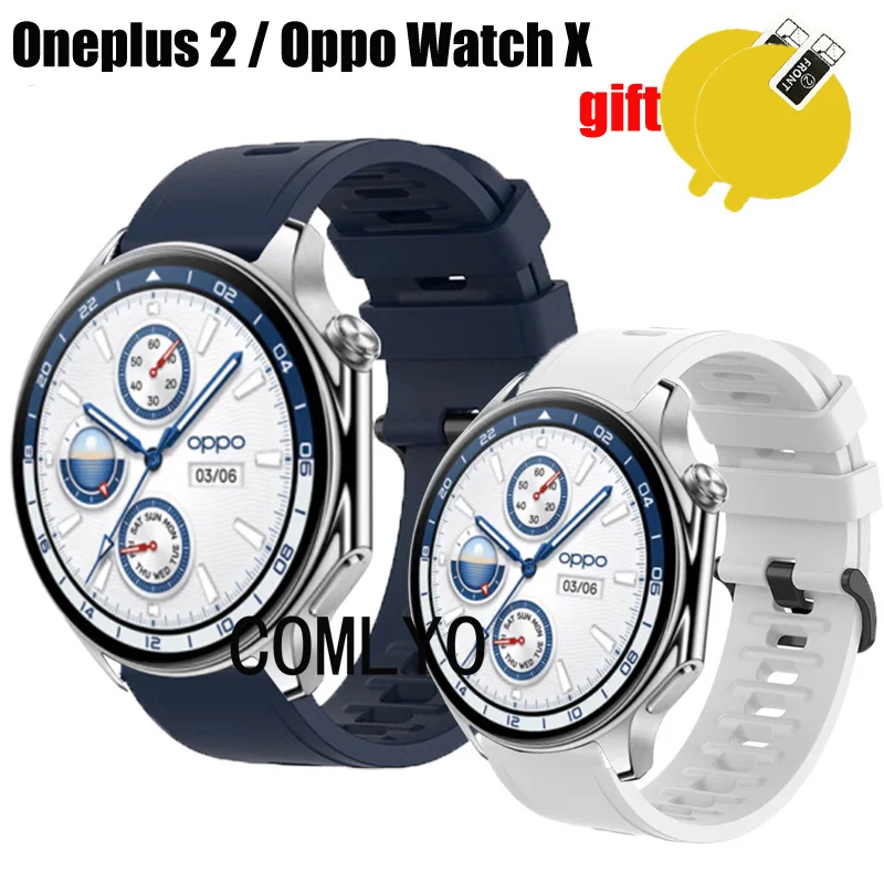 Band-For-Oneplus-watch-2-OPPO-Watch-X-Strap-Women-Men-Silicone-Soft ...