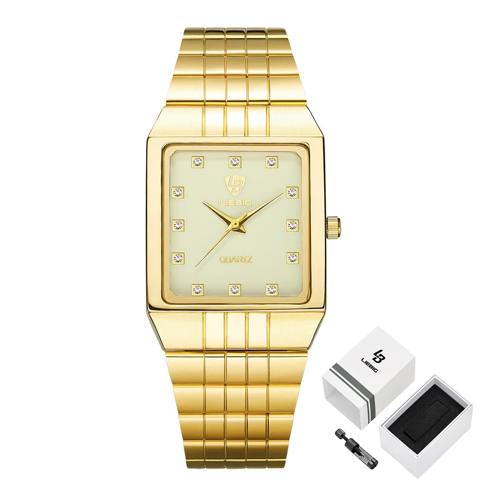 SKMEI 8808 Gold Stainless Steel Watches Women Luxury Clock Ladies ...