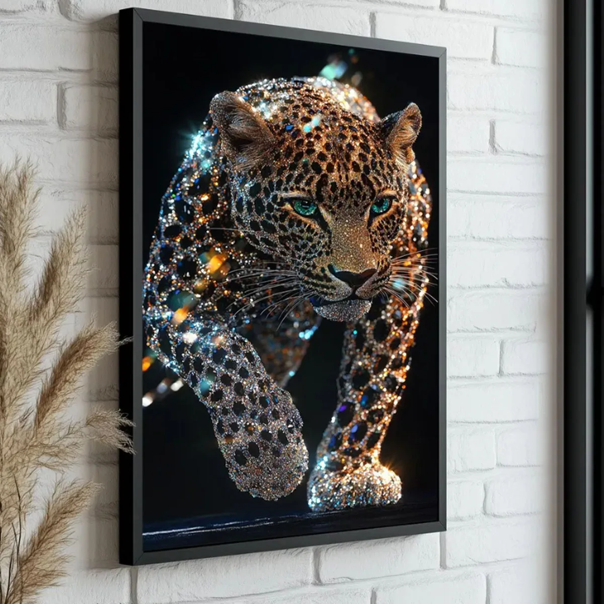 Leopard Diamond Painting Diamond Looking Leopard Portrait Modern ...