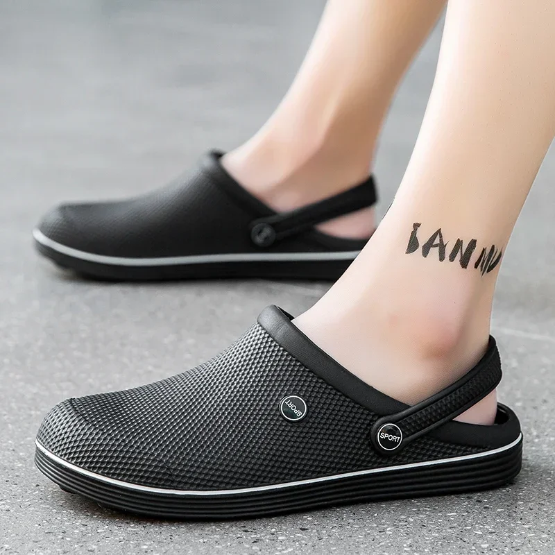 Original-Crocks-for-Men-2024-Summer-Slippers-Breathable-Non-slip-Male ...