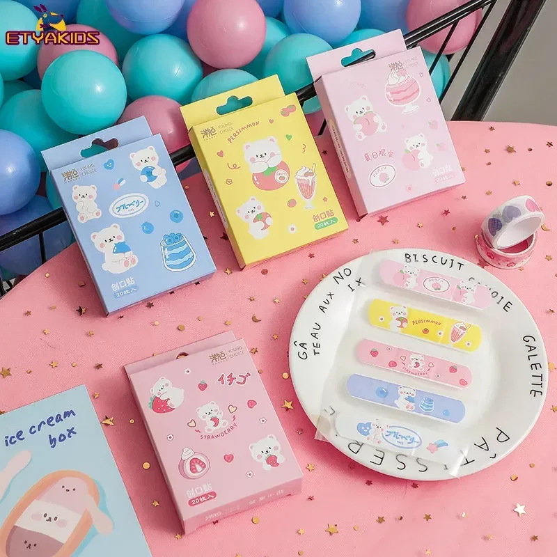 20pcs-box-Kawaii-Cartoon-Beer-Cute-Baby-Bandages-Band-Aid-for-Children ...