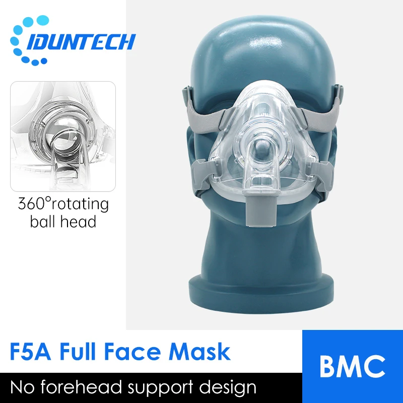 BMC F5A Full Face Mask For CPAP APAP BiPAP Machine Size S/M/L CPAP Full ...